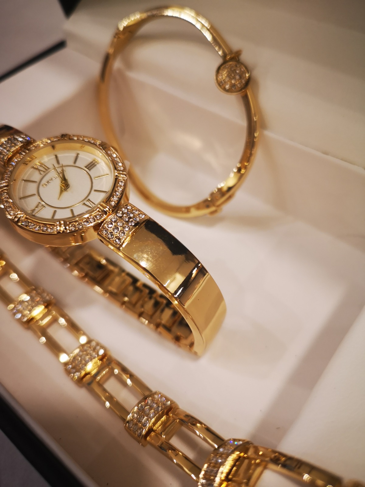 Conjunto de reloj/pulseras con brillos - Jaime Santomé