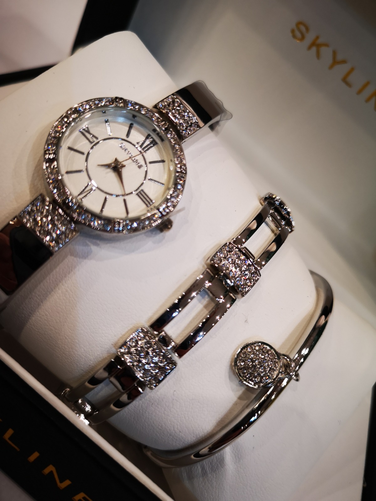 Conjunto de reloj/pulseras con brillos - Jaime Santomé